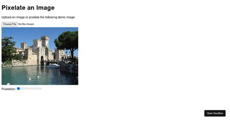 How To Pixelate An Image In Javascript Forked Codesandbox