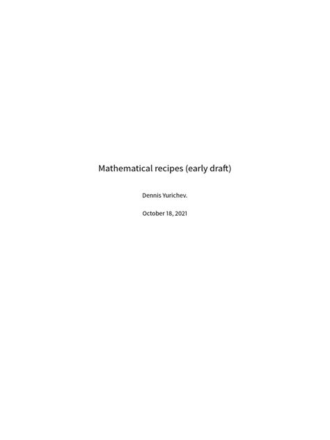 math recipes download free pdf arithmetic mathematics