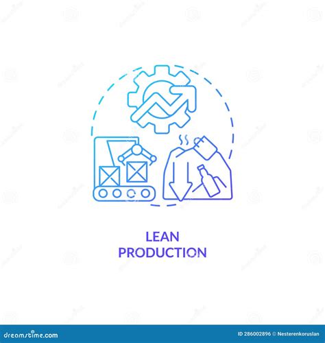 2d Gradient Lean Production Line Icon Concept Stock Vector Illustration Of Isolated