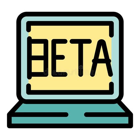 Laptop Showing Beta Version Software On Screen Icon Stock Illustration Illustration Of Access