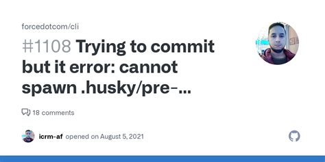 Trying To Commit But It Error Cannot Spawn Huskypre Commit No Such