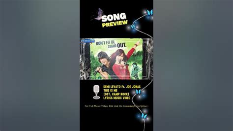 Demi Levato Ft Joe Jonas This Is Me Songpreview Lyricsmusicvideo
