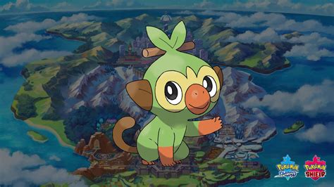 Download Grookey Pokemon Sword Shield Promo Art Wallpaper