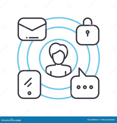 Customer Behaviour Line Icon Outline Symbol Vector Illustration Concept Sign Stock Vector