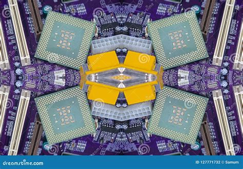 Cpu Pins And Circuit Mother Board Stock Photo Image Of Data Detail 127771732