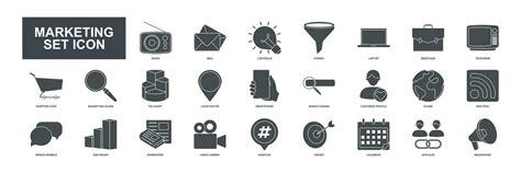 A Collection Of Visually Appealing And Versatile Vector Icons Representing Various Aspects Of