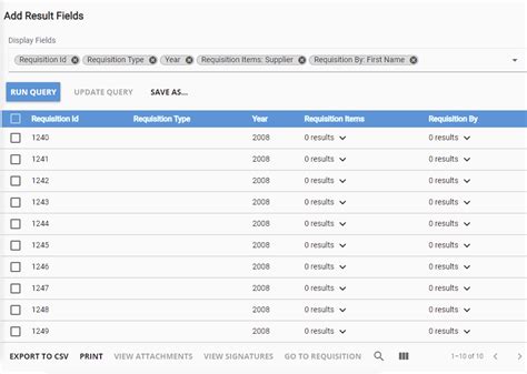 Search For A Requisition Transaction