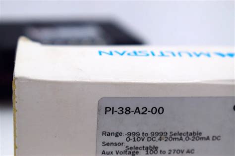 Panel Mount Multispan Process Indicator Model Namenumber Pi 38 A2 00