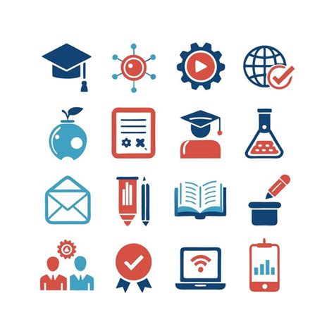 Education And Learning Icon Set Collection Vector Illustration Premium Ai Generated Vector