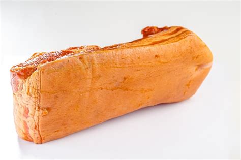 Premium Photo Grilled Smoked Lard Whole Bacon With Skin Lard And