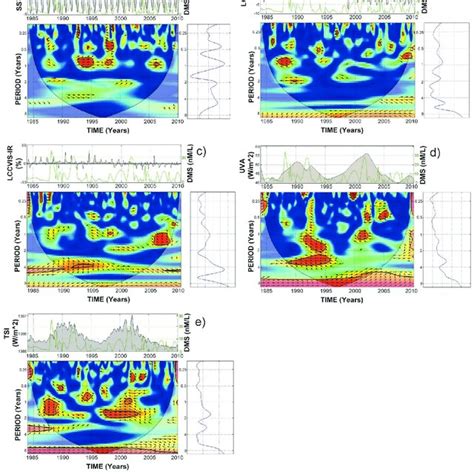 Wavelet Coherence Analysis Each Panel At The Top Shows The Download Scientific Diagram