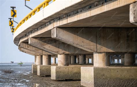Premium Photo Structure Of Reinforced Concrete Bridge Along The Sea