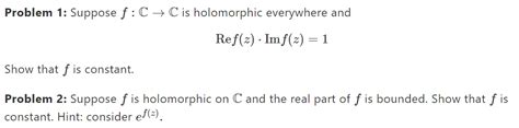 Solved Problem 1 Suppose Fc→c Is Holomorphic Everywhere
