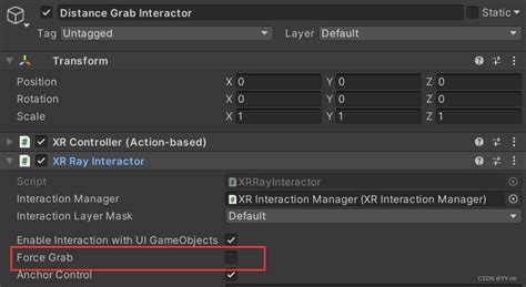 Unity VR 开发教程 OpenXR XR Interaction Toolkit七射线抓取 unity openxr 抓取 CSDN博客
