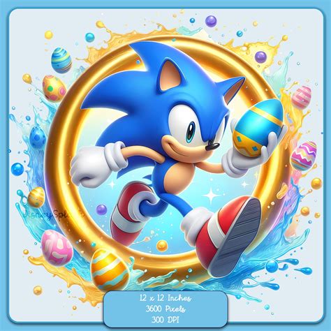 Sonic Easter Dash Watercolor Splash Clipart Images Graphics And