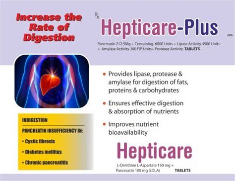 Hepticare Plus Pancreatin 212 5mg Lipase 6000u Amylase 4500u