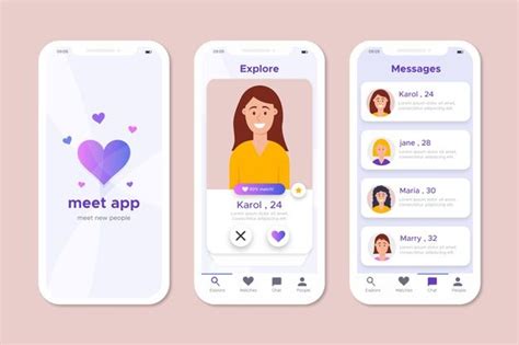 Premium Vector Dating App Interface Concept App Interface People App App