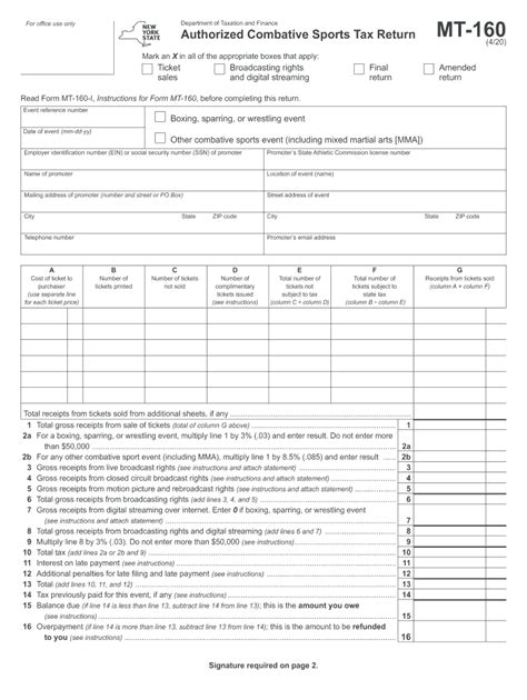 Ny Dtf Mt 160 2020 2022 Fill Out Tax Template Online Us Legal Forms