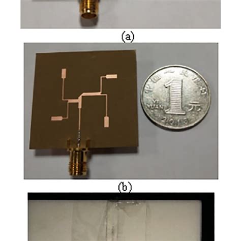 Fabricated 2 Â 2 Dra Array A Top View B Bottom View C Antenna