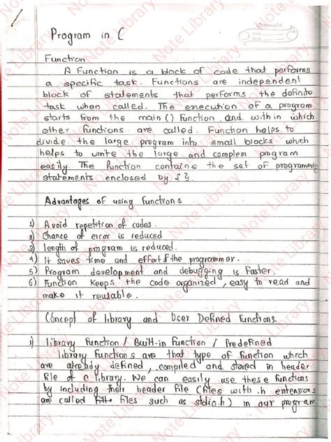 Class 12 C Programming Notes Pdf