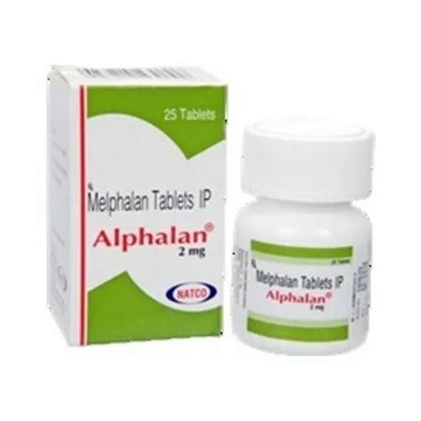 Alphalan Melphalan Tab Ip Natco 25 Tablets In 1 Strip At ₹ 2700
