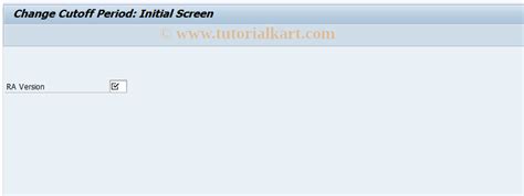 KKA SAP Tcode Maintain Cutoff Period