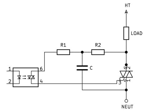 Triac Snubber Where To Put Current Limiting Phototriac Resistor Electrical Engineering Stack