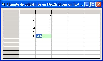 Módulo de clase para editar un FlexGrid
