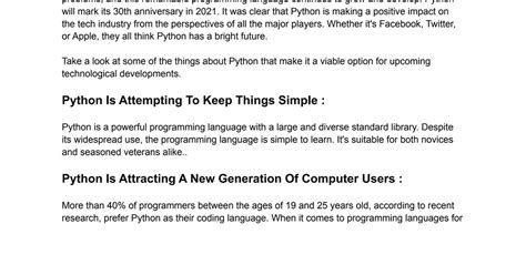 what is the future of python by edwina jones issuu