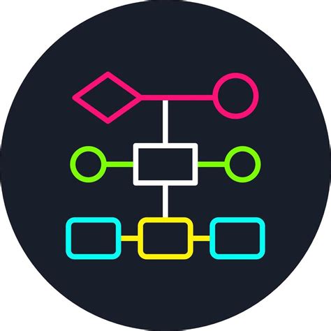 Flowchart Line Multi Color Design 54244720 Vector Art At Vecteezy