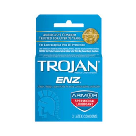 Trojan Condom Enz With Spermicidal Lubricant 3 Pack California Adult