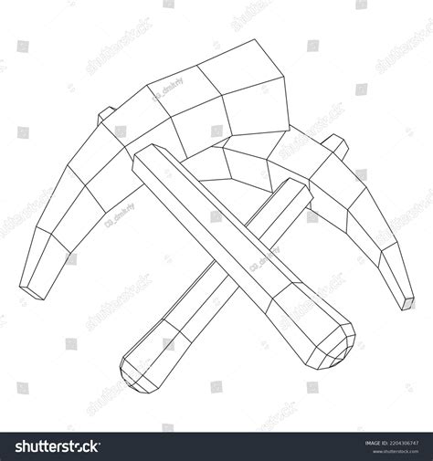 Pickaxe Extraction Precious Stones Extracting Minerals Stock Vector Royalty Free 2204306747