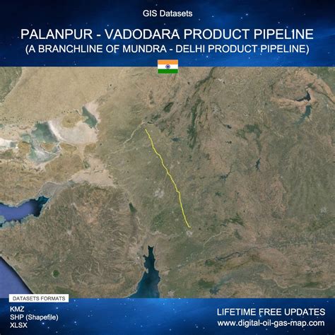 GIS Datasets Of Palanpur Vadodara Product Pipeline Pipeline Route Pump Station Intermediate