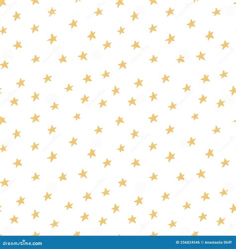 Tiny Golden Stars Seamless Pattern Stock Vector Illustration Of
