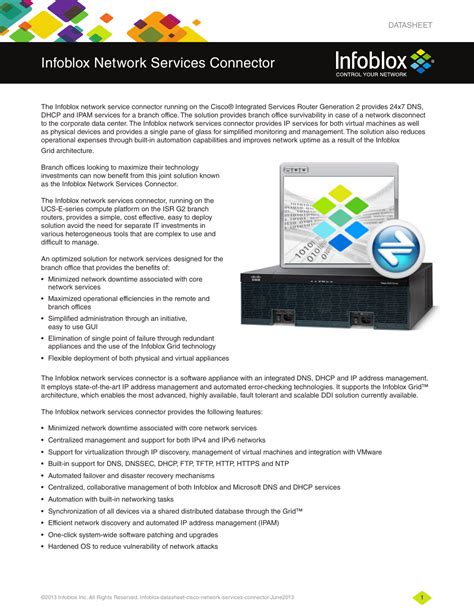 Infoblox Network Services Connector Cisco