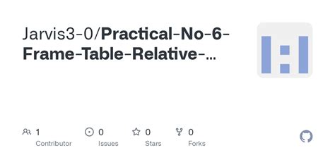 Github Jarvis3 0practical No 6 Frame Table Relative Layout