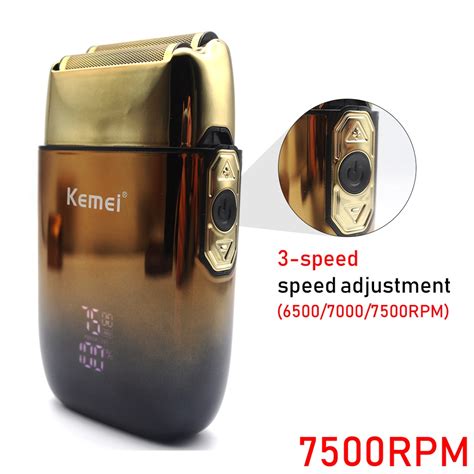 Kemei Km Tx10 Professional Shaving Machine For Men Detachable Dual Foil Blades Usb Fast Charging