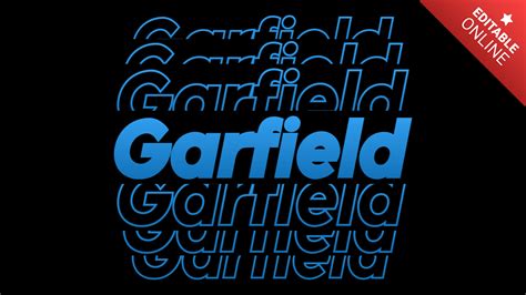 Garfield Modern Stroke Text Effect Generator
