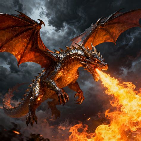 Fire Breathing Dragon Drawings Ai Generated Art