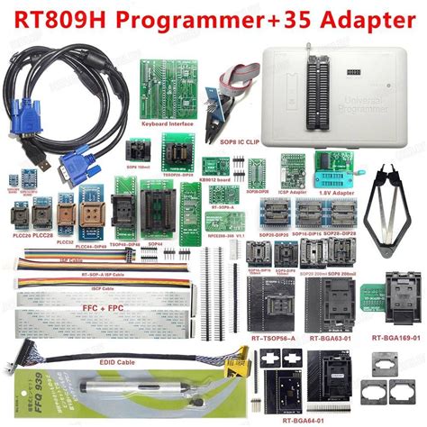 Original Nouveau Rt809h Emmc Nand Fast Fast Universal Programmer 35 Adaptateurs Bga63 Bga64