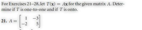Solved For Exercises Let T X Ax For The Given Chegg
