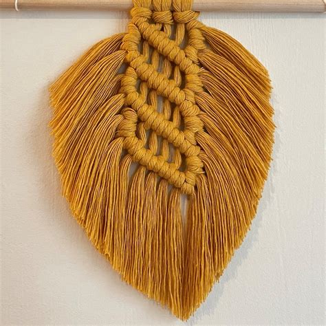 PDF PATTERN Easy Macrame Leaf Tutorial Beginner Macrame Etsy UK