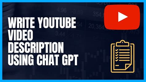 Write Youtube Video Description Using Chat Gpt Youtube