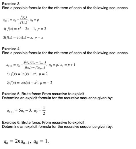 solved exercise 3 find a possible formula for the nth term