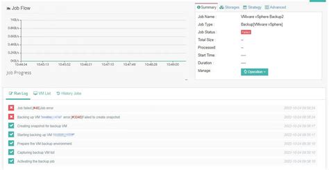 vmware backup error failed to create snapshot vinchin forum