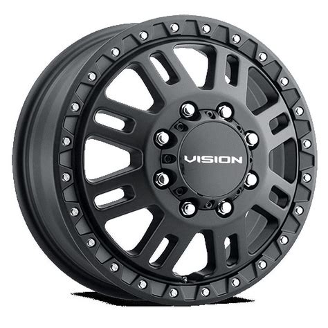 17x65 Vision 408 Manx 2 Dually Black Dually Front Wheel 8x200 121