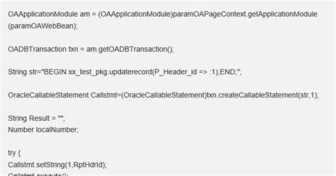Oracle Applications Blog Callablestatement In Oaf