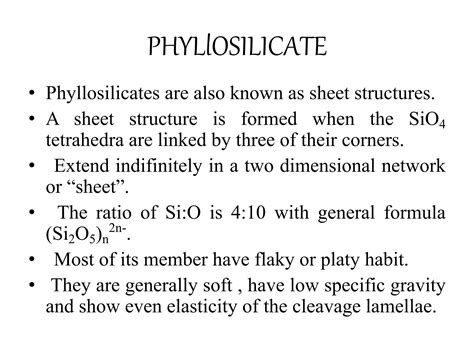 Silicate Structure And Its Classification Pptx