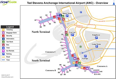 Ted Stevens Anchorage International Airport Terminal Map O…