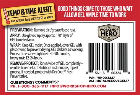 Rust Remover For Cars Metal Rescue Rust Remover GEL Armor VCI